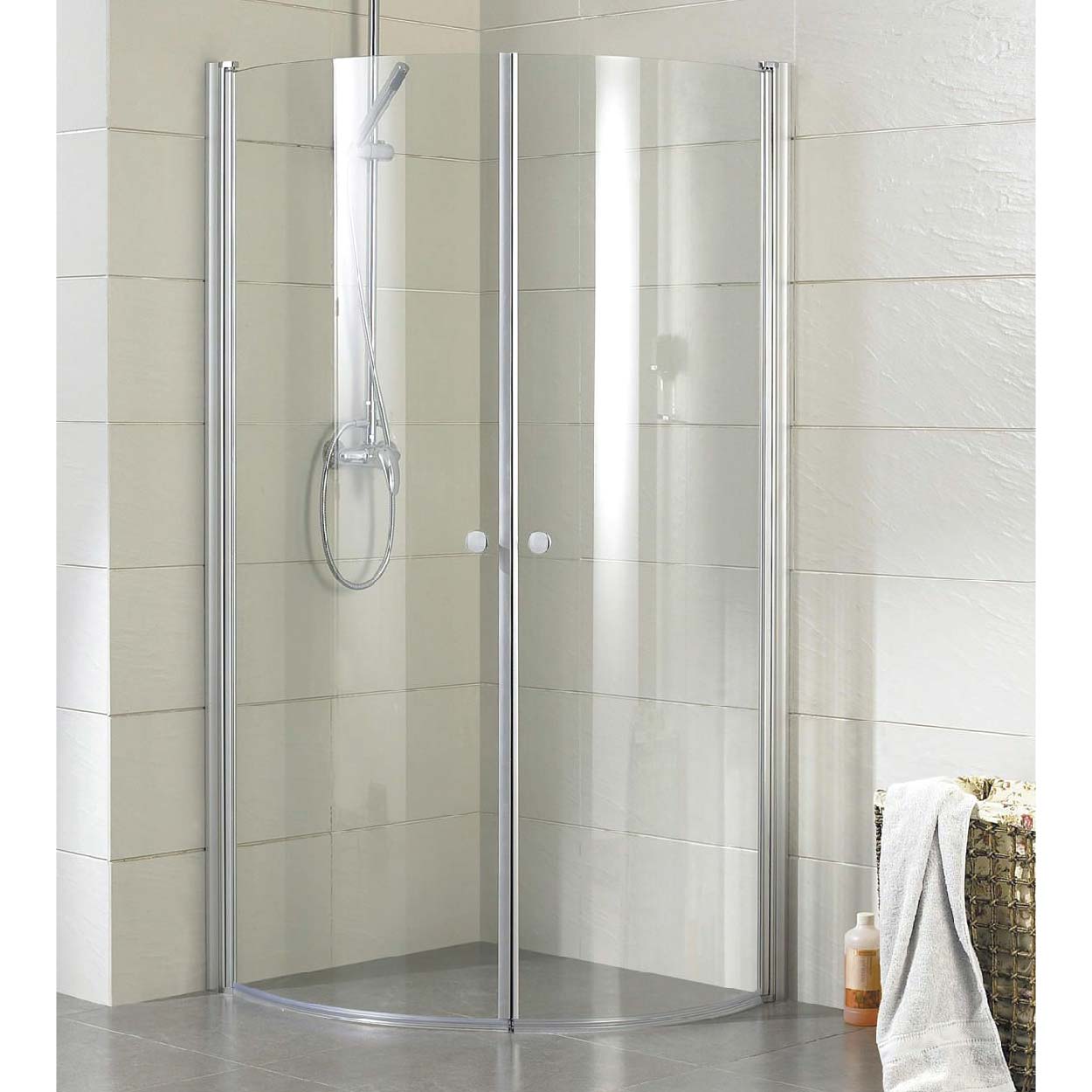 Dada’s tile world_chrome shower door – Dadas Tile World