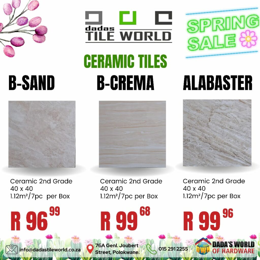 Dadas Tile World – We Deliver in Limpopo